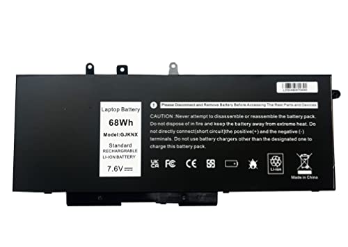DCH GJKNX 68wh Laptop Battery Replacement for Latitude 5580 5480 5280 Precision 3520 Precision 15 3520 GD1JP Battery(7.6V)