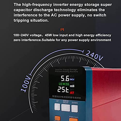 CHUNTIANMEI Handheld Battery Spot Welder with LCD Screen,100~240V Battery Spot Welder and Soldering Station Portable Pulse Welding Machine for Battery Pack 18650 Lithium Batteries