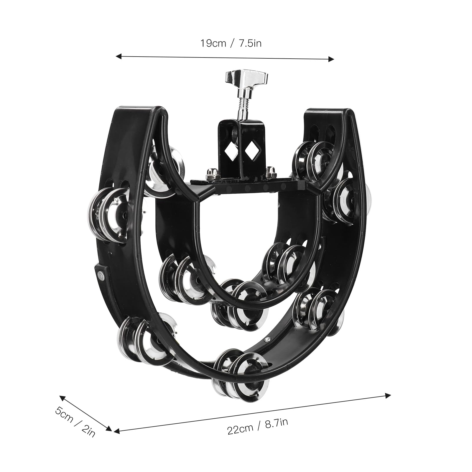 Hi Hat Bell Portable Hi Hat Tambourine for Guitarists for Friends Gathering,Hands on the piano