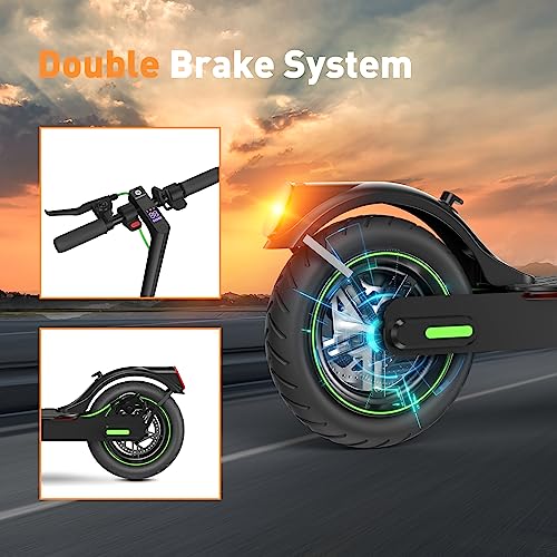 isinwheel S9 Pro Electric Scooter 18 Miles Long Range and 15-18 MPH Portable Folding Commuting E-Scooter for Adults, Dual Brakes & App Support
