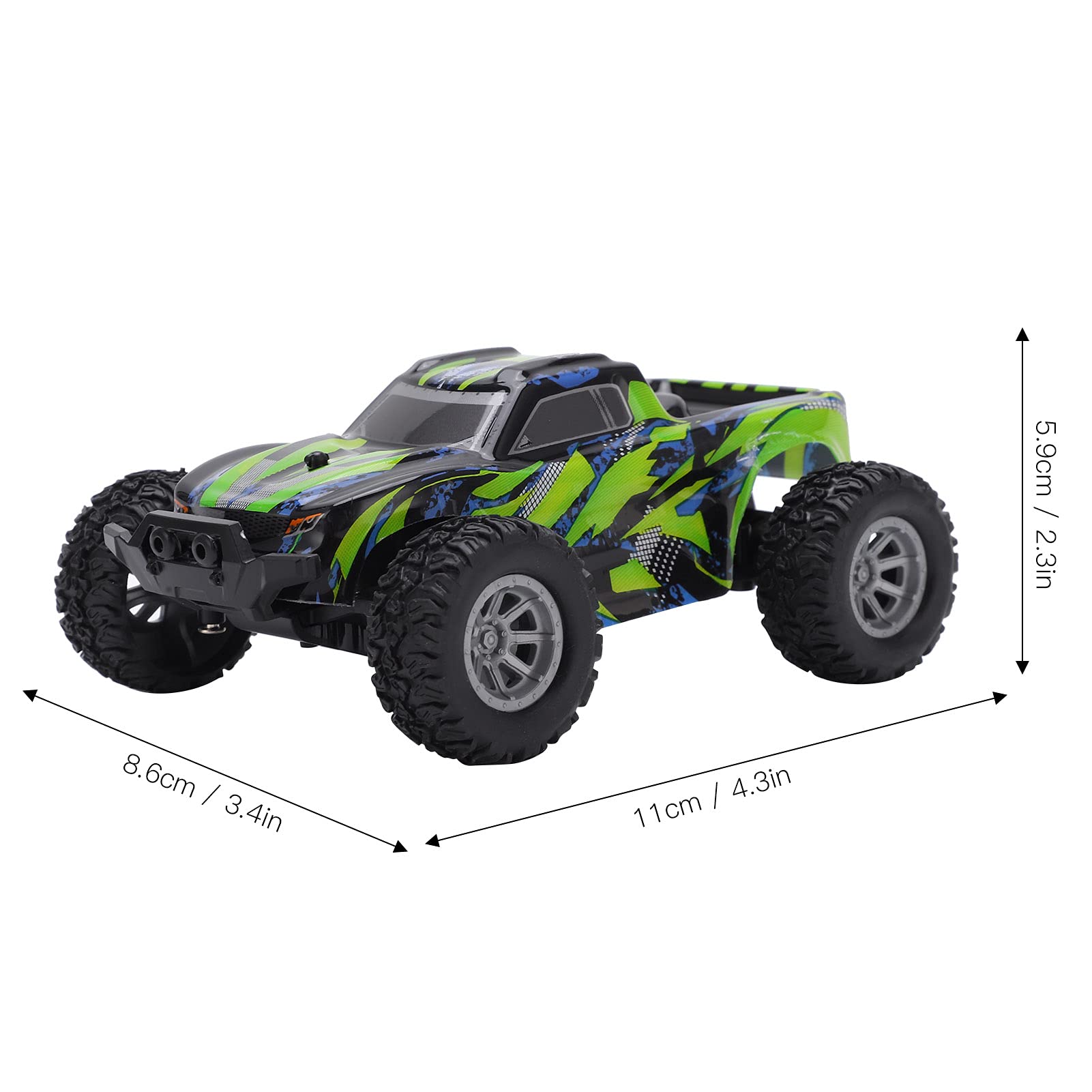 RC Car,S801/s802 1/32 2.4G 20km/h Mini High?Speed Drifting Remote Control Car Terrain Trucks for Childrens(Green) Full Car Toy Series
