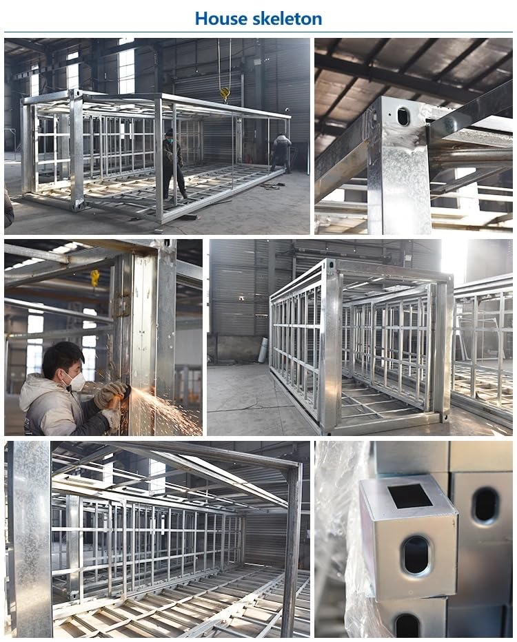 CPD35 Prefabricated 13x20ft Expandable Tiny House, 2 Bedrooms, 1 Bathroom, Kitchen, Waterproof, White/gray