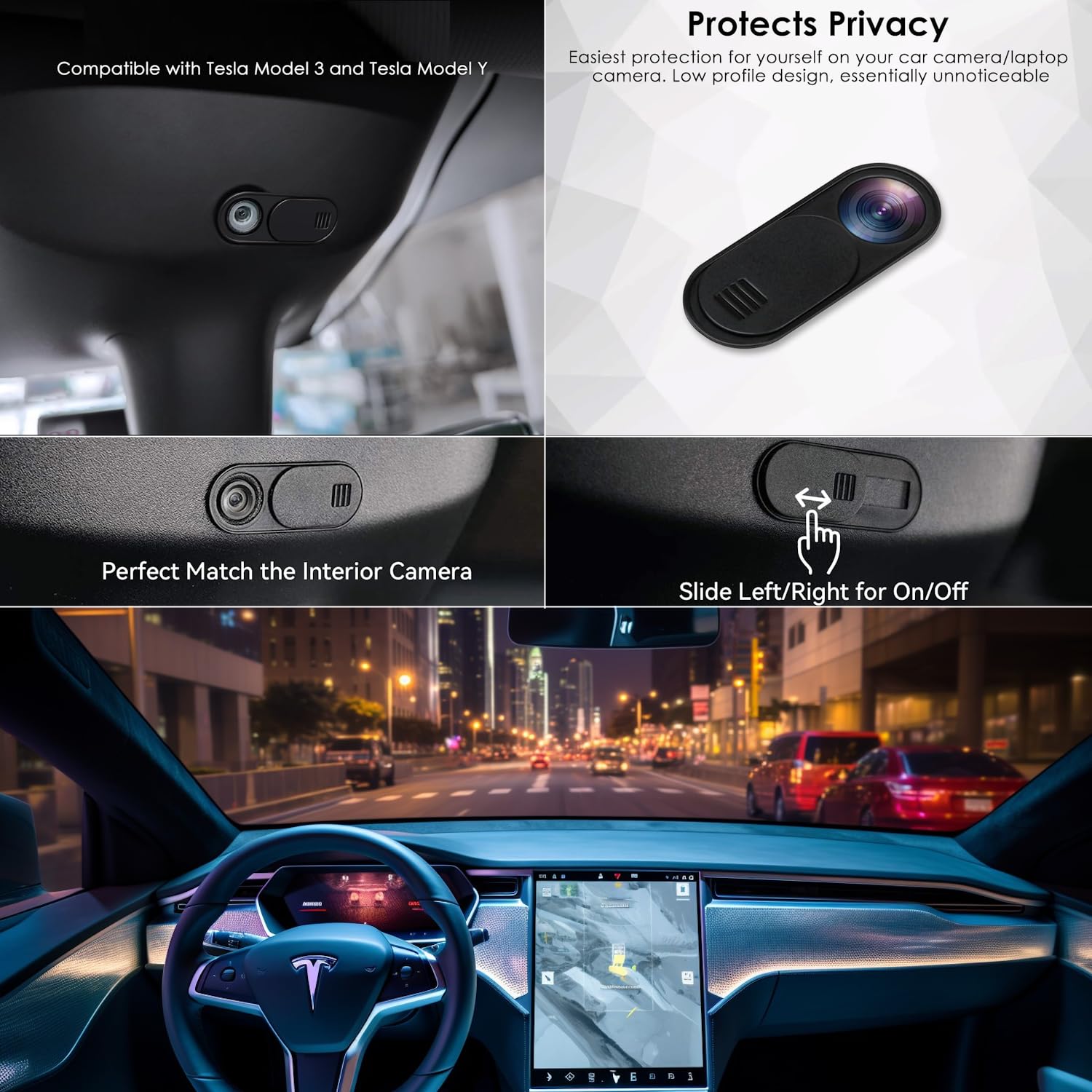 California JOS Webcam Cover Slide, Ultra-Thin for Laptop, MacBook, PC, iPhone, Protect Your Privacy and Security