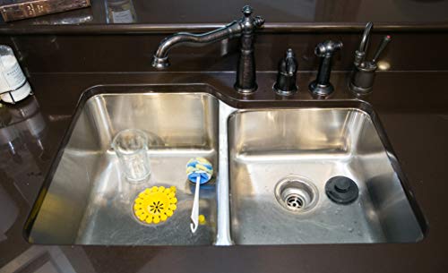 Compac’s Sink Daisy, Scented Kitchen Sink Strainer - Infuses and Freshens Your Sink with Crisp, Clean, Exciting Scents, While Protecting Garbage Disposals & Drains, Mandarin, Pack of 12