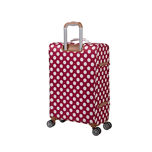 it luggage Summer Spots 26" Softside Checked 8 Wheel Lightweight, Red
