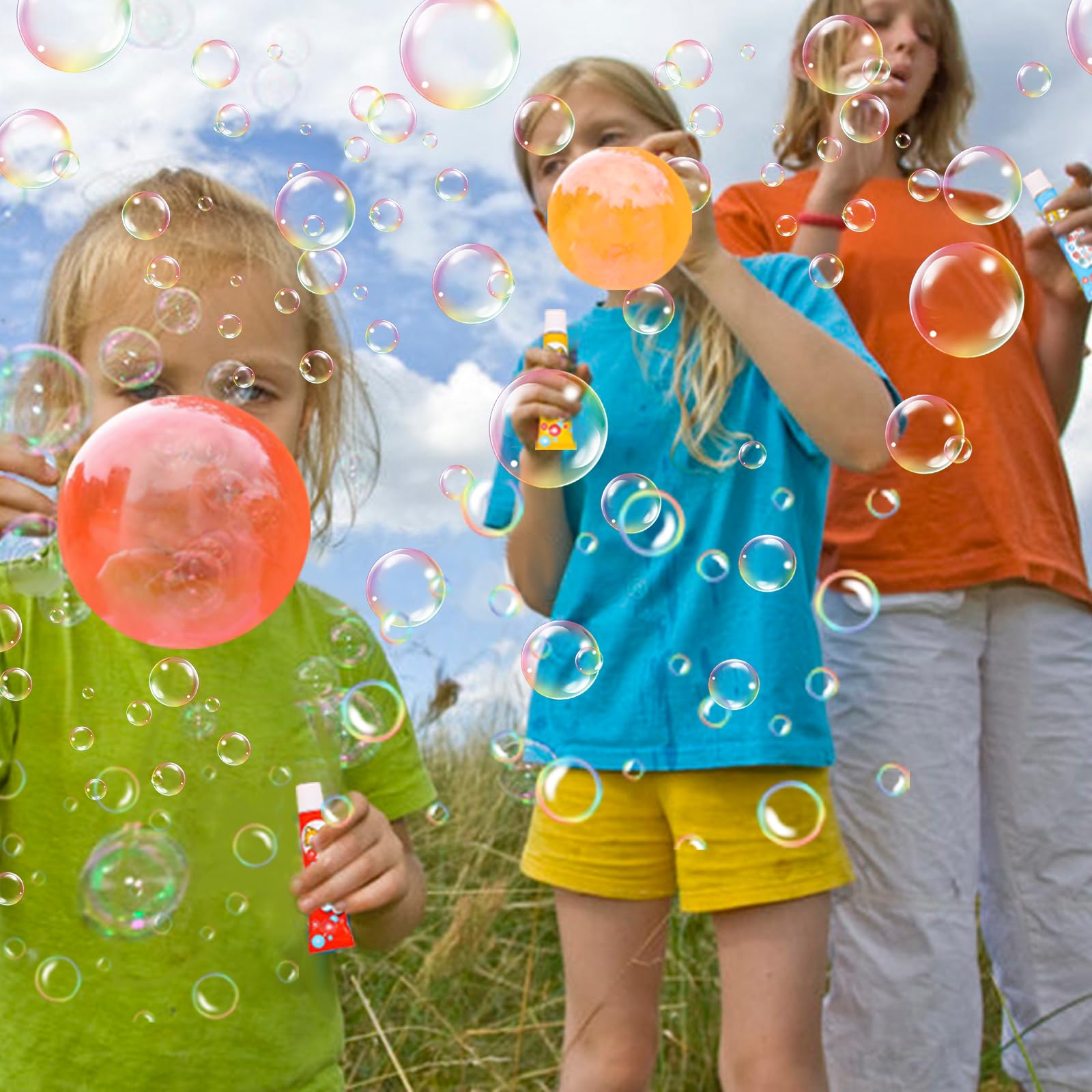 BolianOvi 20Pcs Plastic Bubbles Blow Plastic Bubbles Toys Large Bubble Balloons for Schools Party Birthday Gift