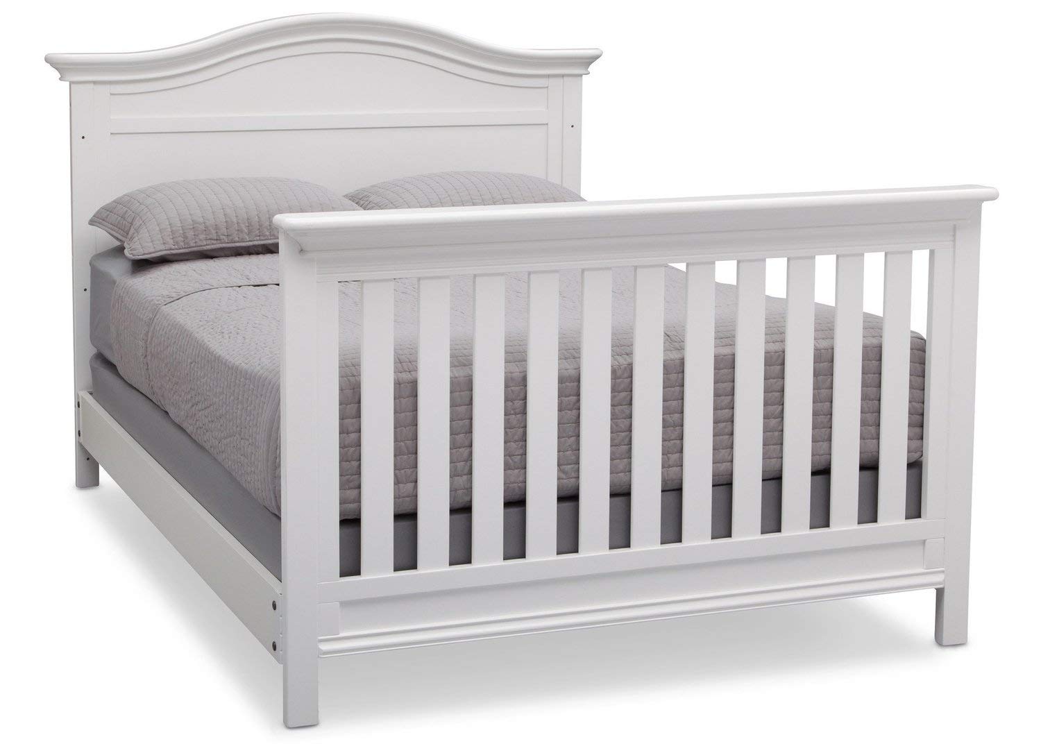 CC KITS Full-Size Conversion Kit Bed Rails for Serta Aberdeen, Adelaide, Ashland, Banbury, Barrett, Bethpage, Fairmont, Fall River, Fernwood & Mid-Century Modern Lifestyle 4-in-1 Cribs (Bianca White)