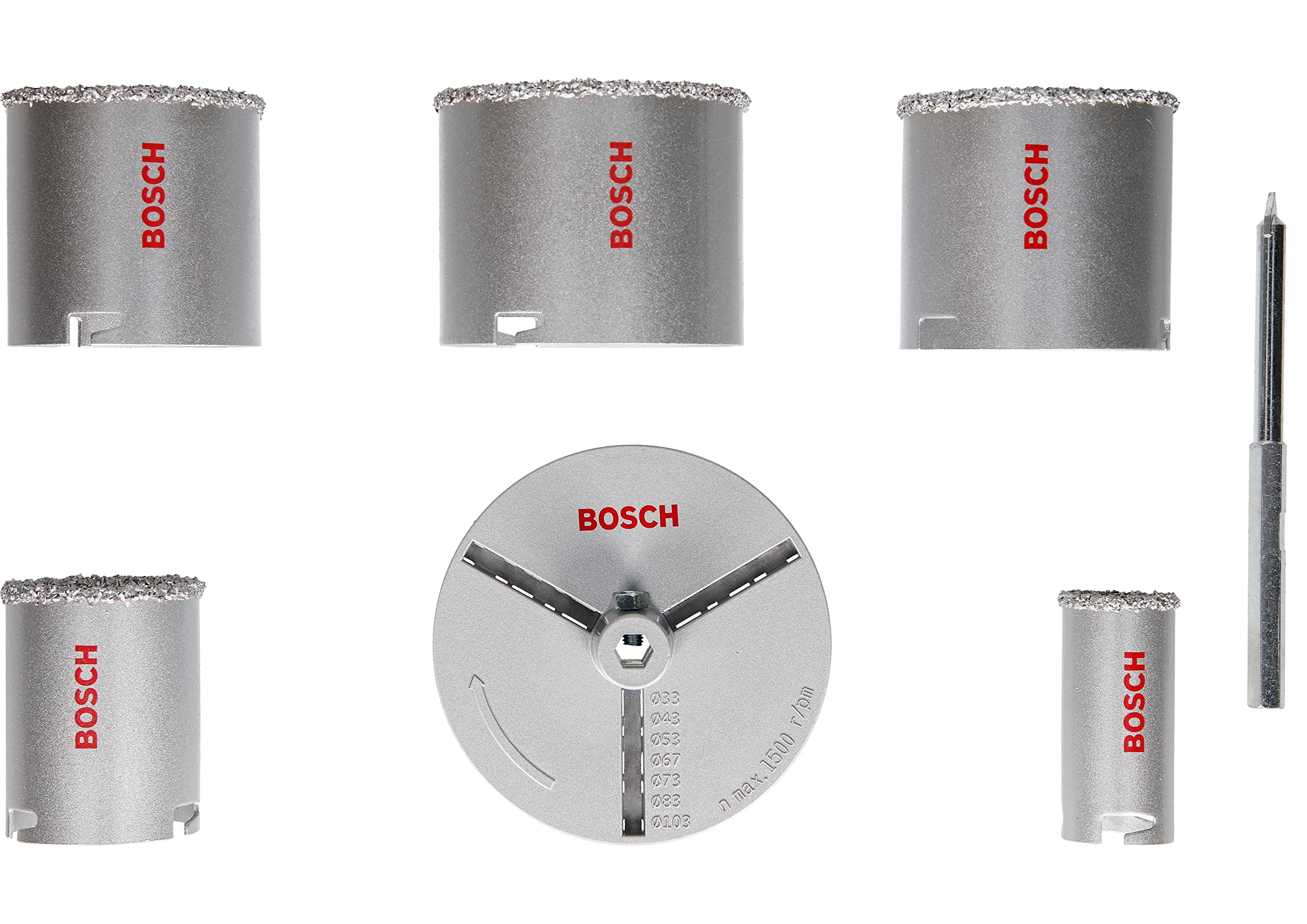Bosch 2609255629 Tungsten Carbide Grit Holesaw Set (5 Pieces)
