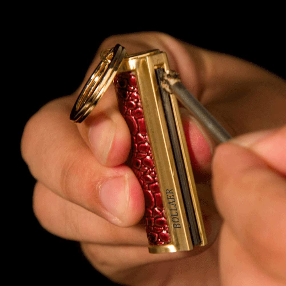 BOLLAER New Match Metal Matchstick Gift Outdoor Fire Starter Waterpoof Survival Gear Hiking Match Lighter Fire Starter Keychain
