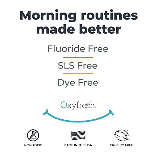 Premium Oxyfresh Lemon Mint Fresh Breath Toothpaste โ Low Abrasion Toothpaste for Bad Breath - SLS & Fluoride Free Toothpaste โ Anti Plaque & Tartar Control Toothpaste with Essential Oils. 5oz