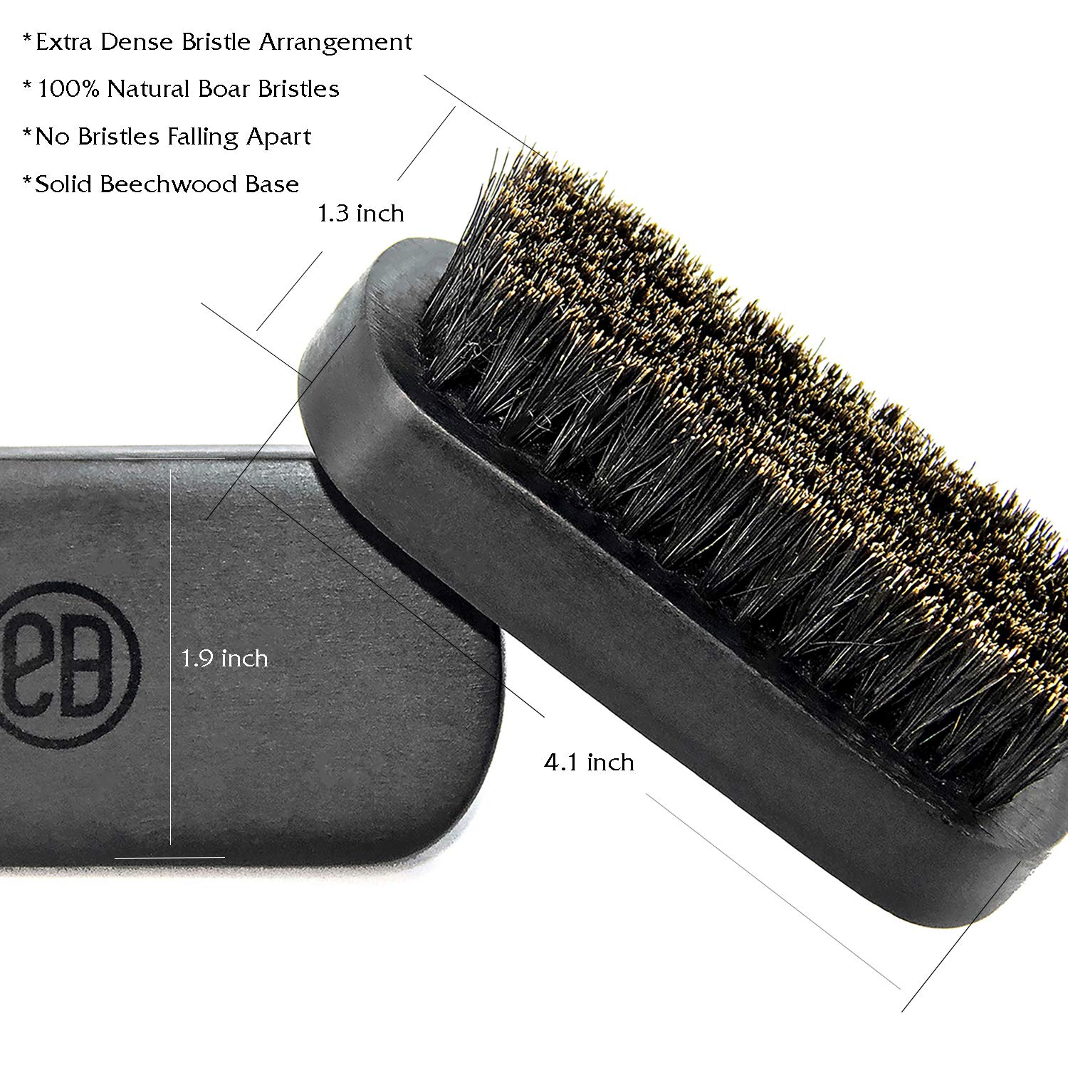 Beard Brush & Beard Comb Kit, Natural Boar Bristle Brush, Authentic Sandalwood Dual Action Comb & Durable Case, Mustache Trimming Scissors, Linen Pouch Bag, Gift Box Set for Men's Daily Grooming Care