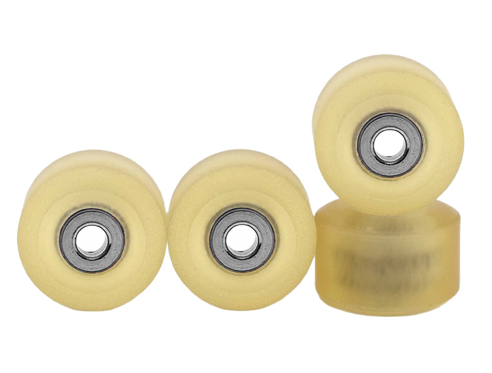 Teak Tuning Apex 61D Urethane Fingerboard Wheels - New Street Shape, 7.7mm Diameter - Ultra Spin Bearings - Made in The USA - Honey Colorway