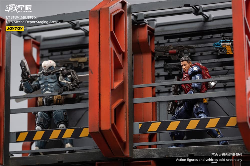 HiPlay JoyToy Science-Fiction Theme Scene Base for 1/18 Scale Action Figures- 1/18 Mecha Depot:Staging Area JT1118
