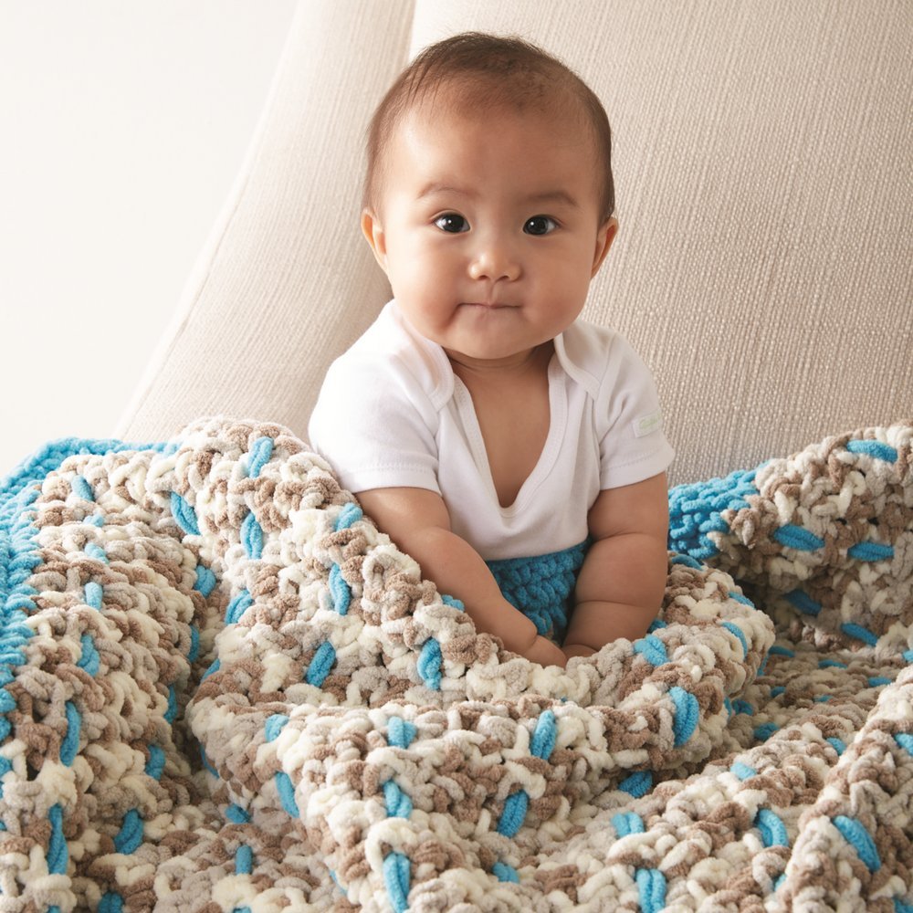 Bernat Baby Blanket Yarn, 3.5oz, Super Bulky 6 Gauge - White - Single Ball Machine Wash & Dry