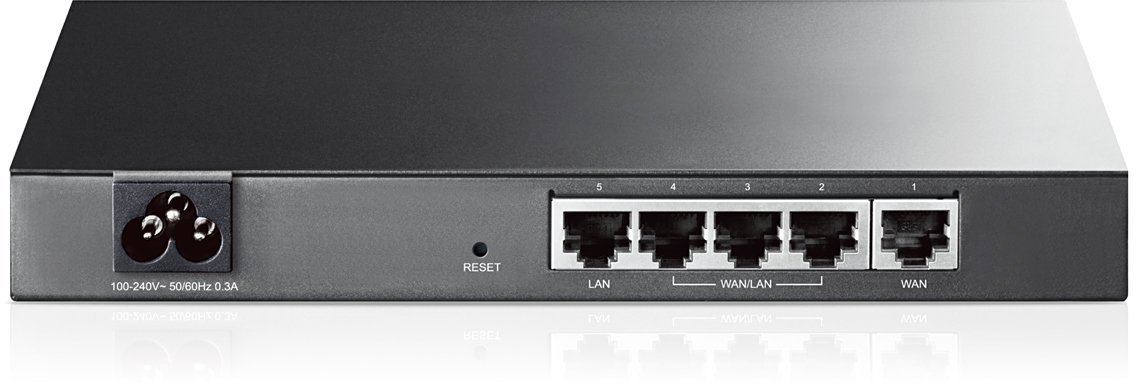 TP-LINK TP LINK (TL-R470T+) Load Balance Broadband Router, 1 WAN, 1 LAN, 3 Changeable WAN/LAN Ports