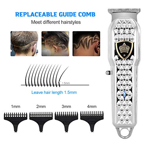 BESTBOMG Beard Trimmer for Men, Men Hair Clippers USB Rechargeable Beard Trimmer Shaver Mustache Grooming Kit for Home Barber
