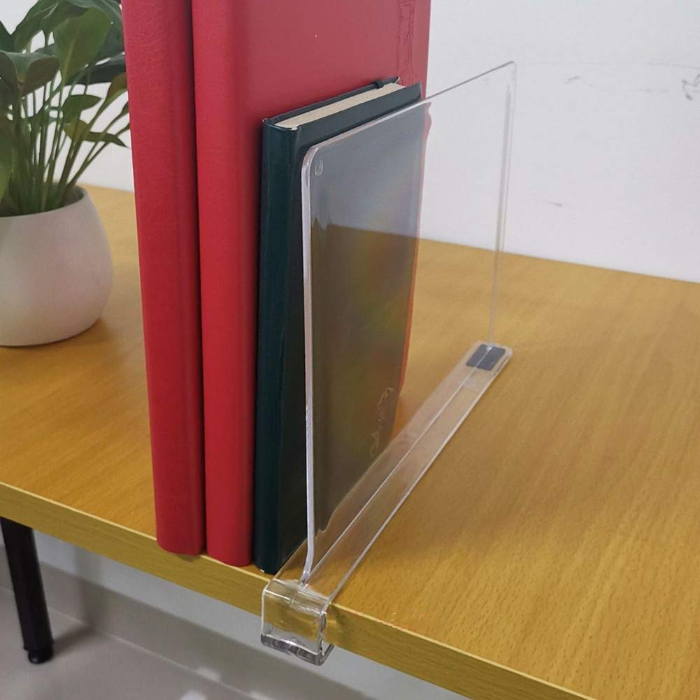 Bernese 6pcs Acrylic Shelf Dividers for Closets,Clear Closet Shelf Dividers,Organize Clothes, Books,Towels and Hats