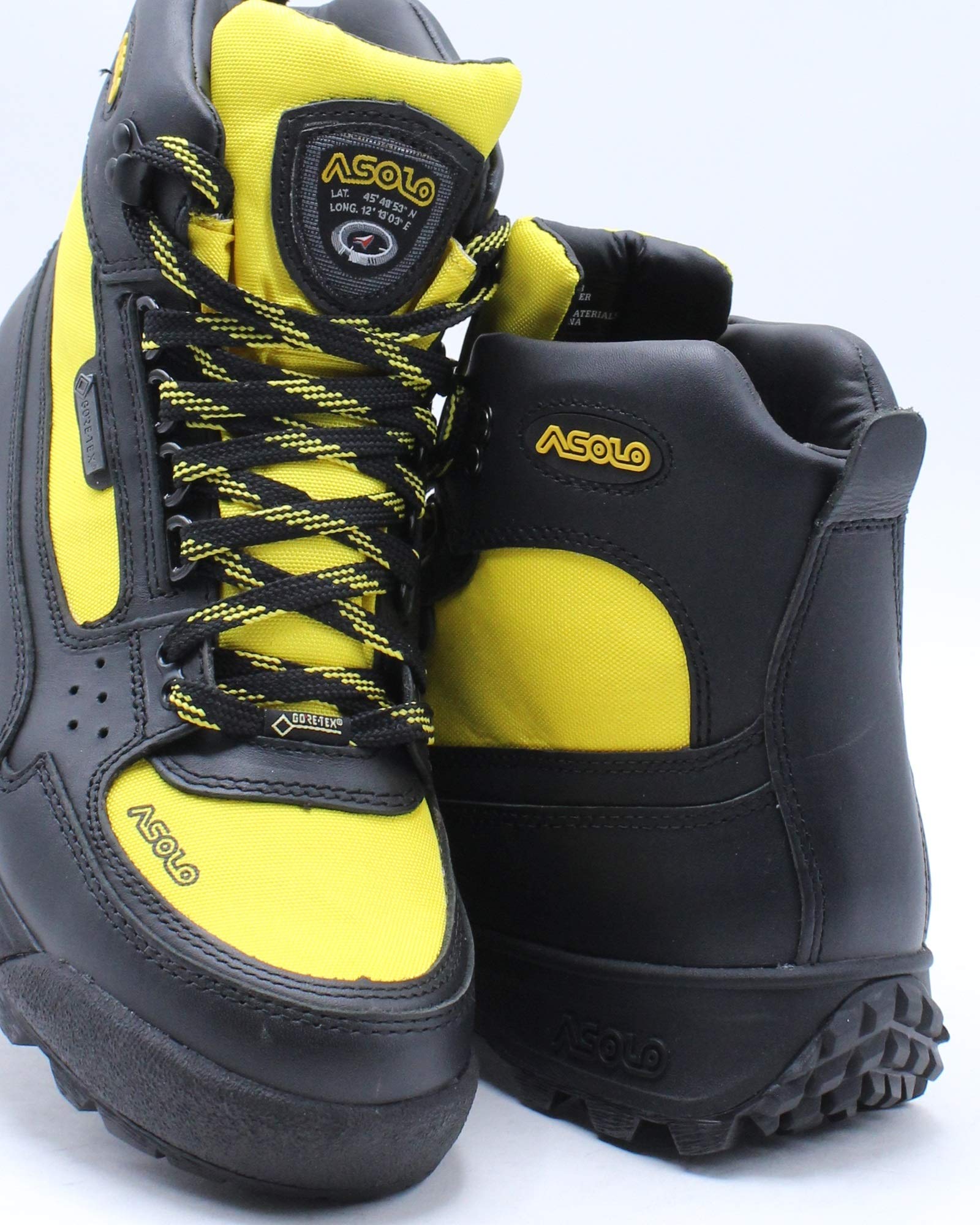 Asolo Mens Skyriser Boot,Black Yellow,8