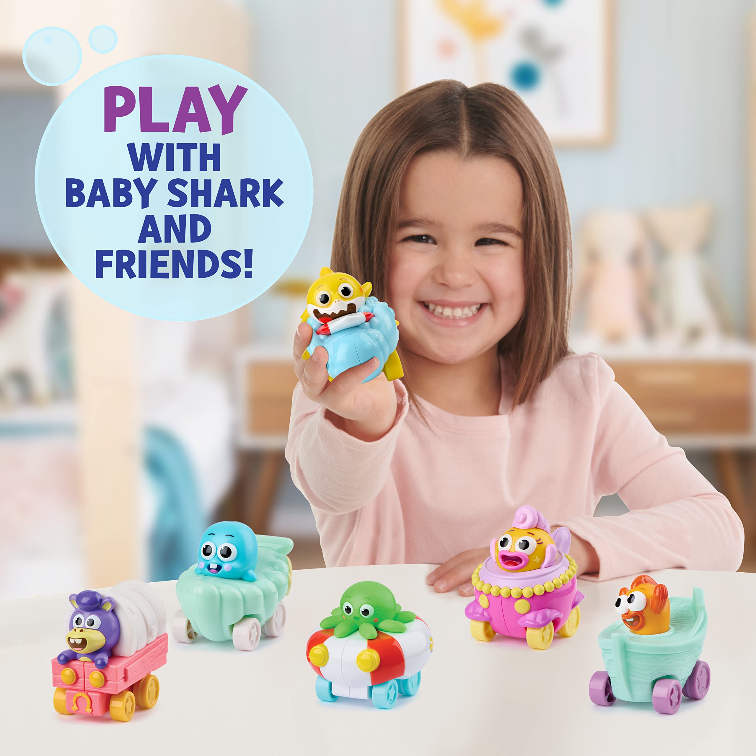 Pinkfong Baby Shark Baby Shark's Big Show! Speedy Sea Vehicle 6-Pack