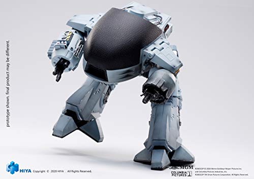 Hiya Toys Robocop: Battle Damaged ED-209 1:18 Scale Action Figure, Multicolor