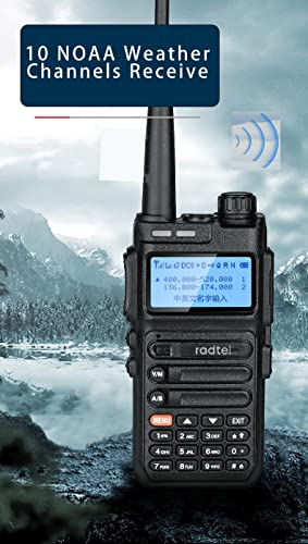 Radtel RT-610 Dual Band GMRS Radio Portable 5w Walkie Talkie with NOAA Scanning and Receiving Ham Two-Way Radio Long Range Handheld