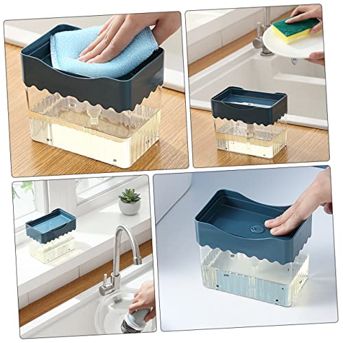 BETOOKY 1pc Presser Foaming Dispenser Sink Sponge Kitchen Sink Kitchen Sink Dispenser Sink Pump 2 in 1 Kitchen Sponge Holder Hand Wash Dispenser Abs Handwashing Fluid Soap