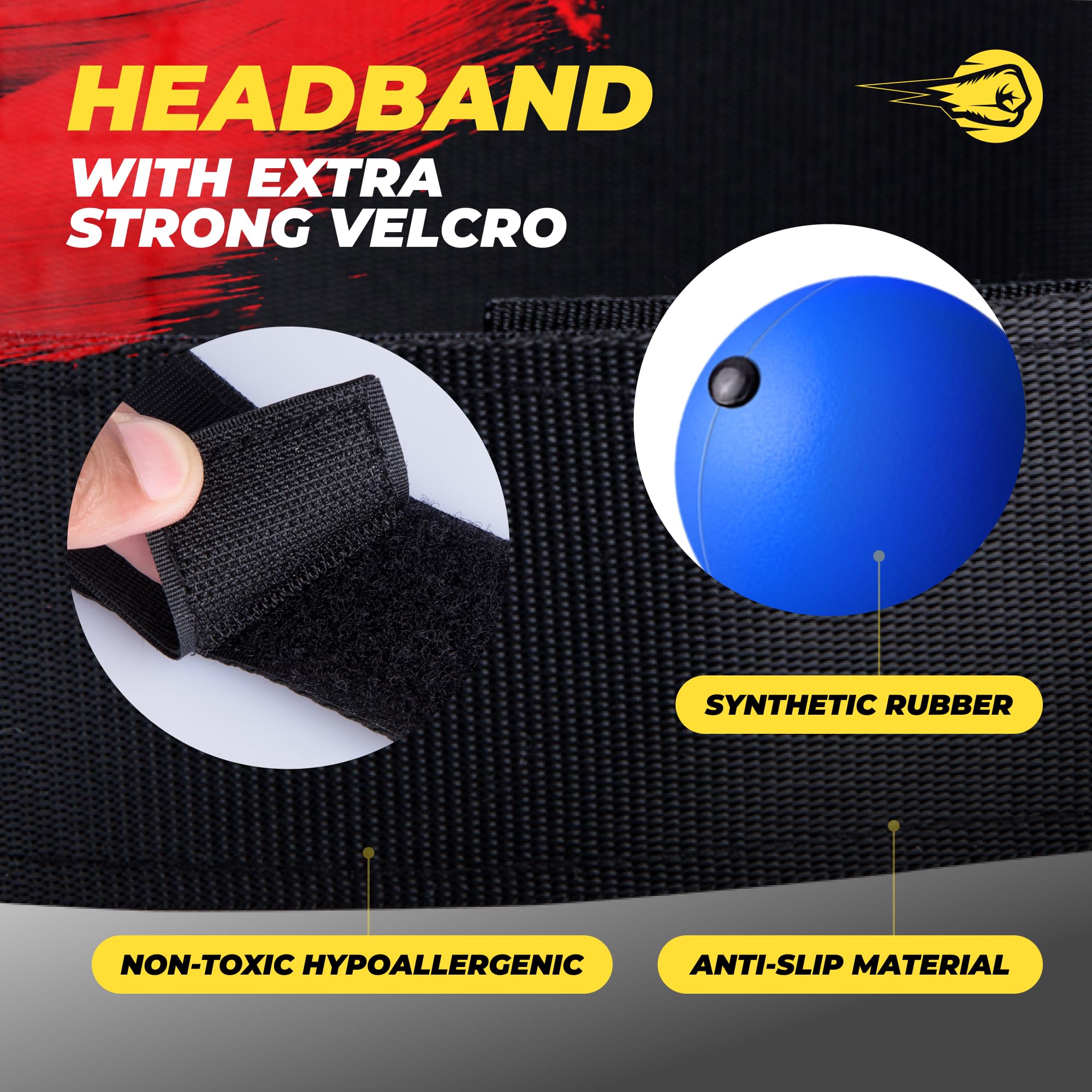 Boxerpoint Boxing Reflex Ball β Boxing Ball Headband Boxing Game for Adults & Kids β Hand Eye Coordination Training Boxing Equipment & MMA (Adults)