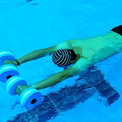 BigBoss Sports Aquatic Exercise Dumbbells Aqua Fitness Barbells Exercise Hand Bars - Set of 2 - for Water Aerobicsā¦