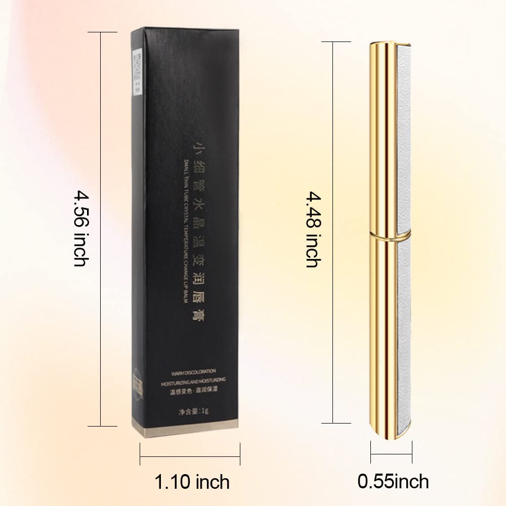 BINGBRUSH 2Pcs Clear Crystal Color Changing Lipstick, Moisturizing, Waterproof, Long Lasting, Made with Avocado, Beeswax, Plant Extract, Olive Oil, 6 Kinds of Vitamin E