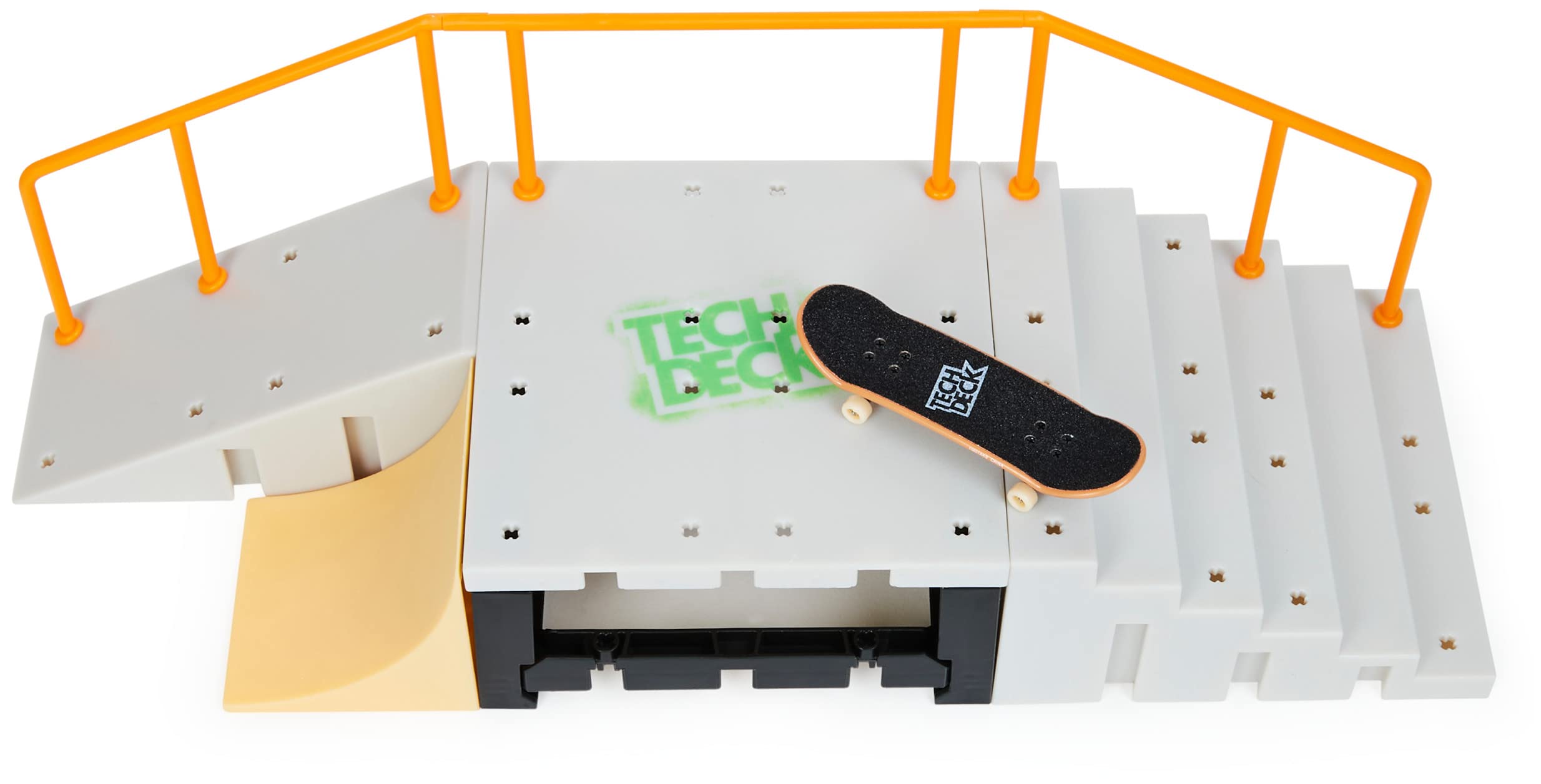 TECH DECK, Flip N’ Grind X-Connect Park Creator, Customizable and Buildable Ramp Set with Exclusive Fingerboard, Kids Toy for Boys and Girls Ages 6 and up