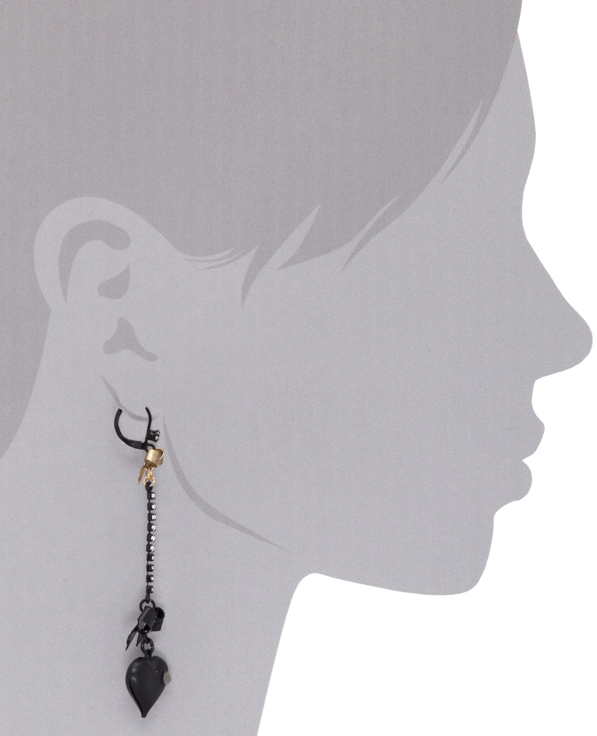 Betsey Johnson Mismatch Bubble Heart Earrings