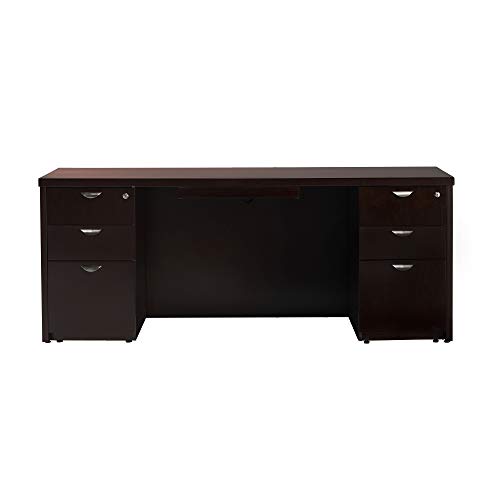 Mayline Mira Series Box/File Credenza Pedestal, Brown