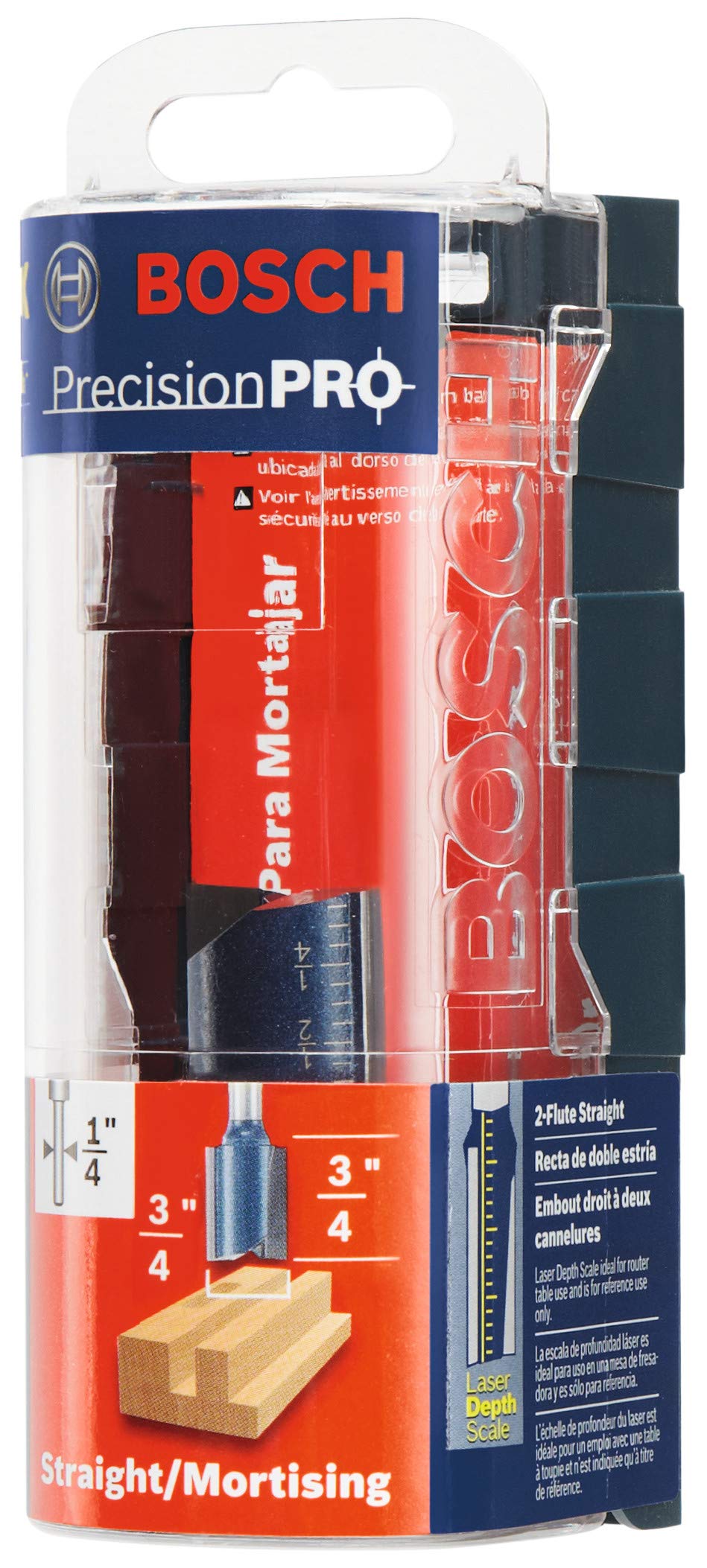 BOSCH 85232MC 3/4 In. x 3/4 In. Carbide-Tipped Double-Flute Straight Router Bit