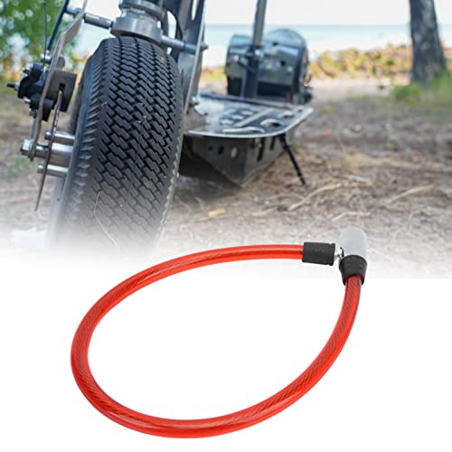 Bike Cable, Steel Wire Cable Lock Durable Material Portable Size for Motorcycle for Gate for Bike(red)