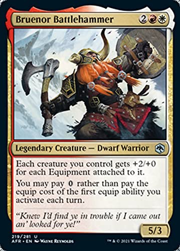 Magic The Gathering - Bruenor Battlehammer (219) - Foil - Adventures in The Forgotten Realms