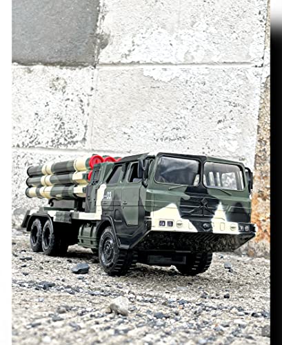 Big Daddy Military Missile Transport Army Truck Defence System 18 Long Range Missile Jungle Camouflage Toy Truck