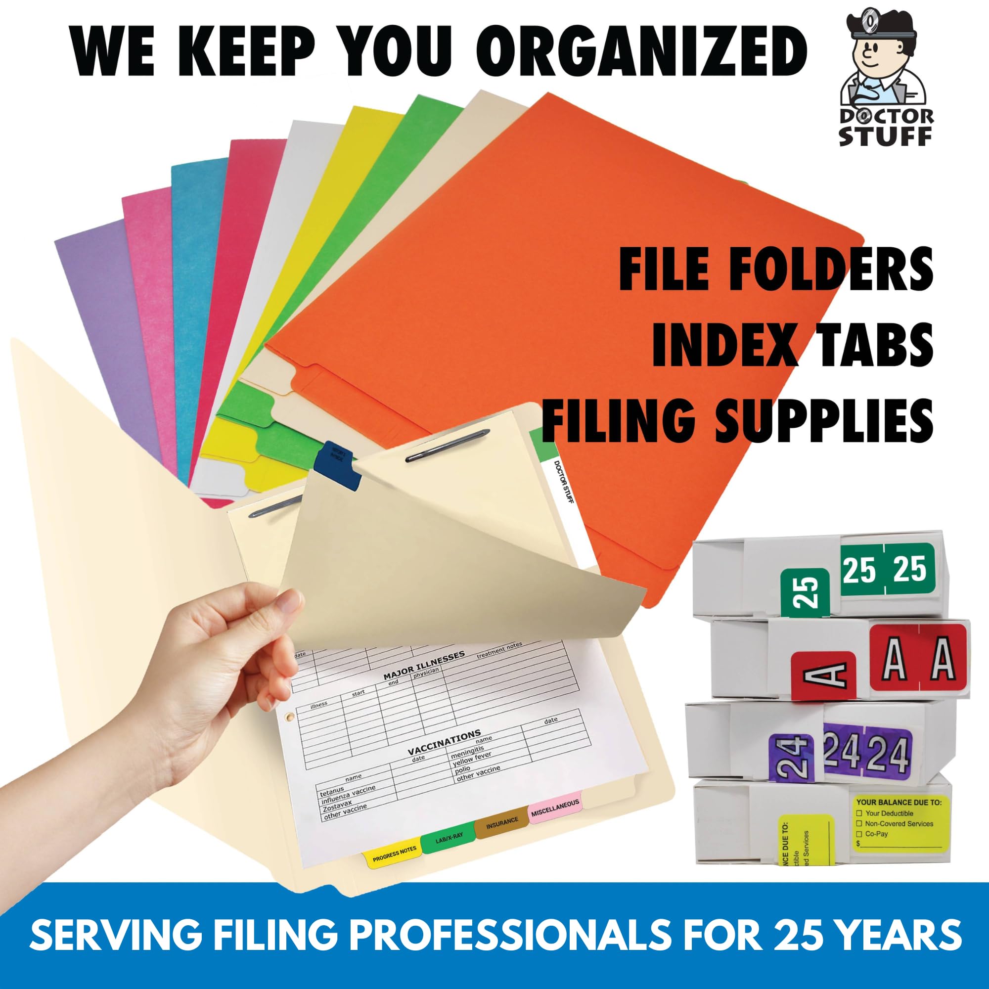 Doctor Stuff - File Folder Labels, Ringbook Sheets Alphabet Letter T, VRE/GBS 8850 - VRAM Series Compatible Alpha Stickers, Orange, 1.3" x 1.25", 200/Package