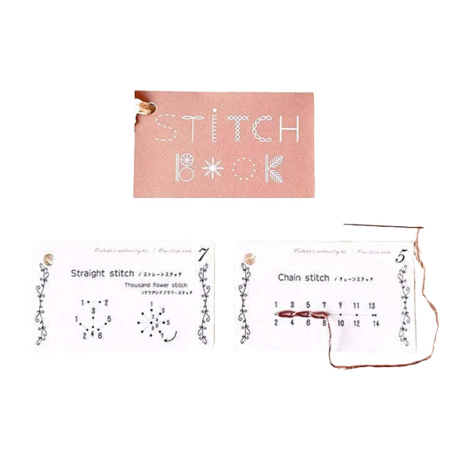 Creative M-ini Sewing Book, D-iy Creative M-ini Sewing Card Set, Elevate Your Sewing Skills, Embroidery Skills Book, Portable M-ini Travel Sewing Kit, Learn A Variety of Sewing Techniques Embroidery