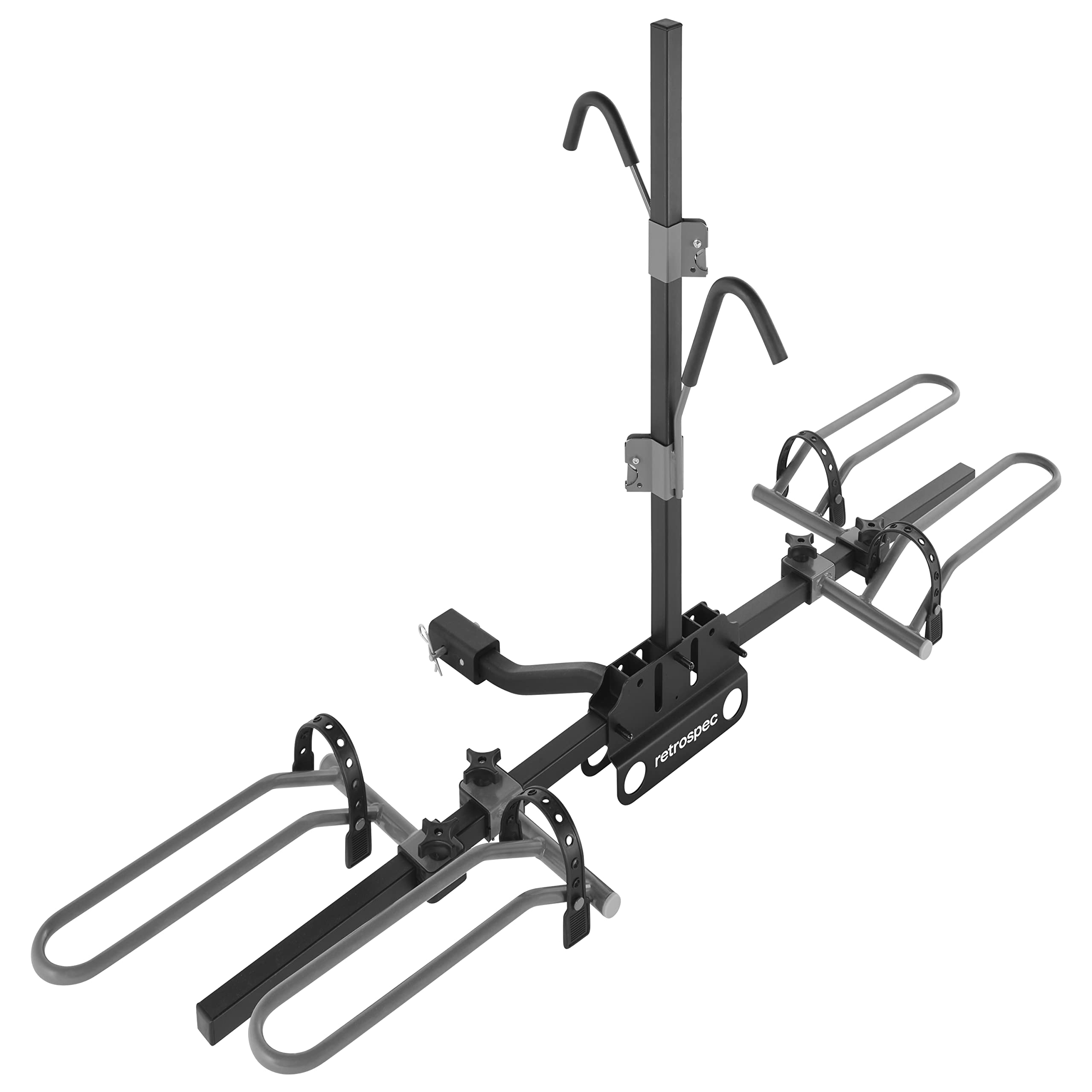Retrospec Lenox Car Hitch Mount Tray Bike Rack w/ 2-inch Receiver - 2 Bicycle Carrier - Class II or III Trailer Hitch, Black