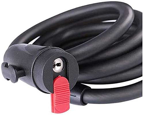 Bicycle Lock, 120/180Cm, with Key Cable Lock, Suitable for Bicycle Tricycle Scooter Lock, Anti-Theft Mountain Bike Lock(Size:180cm)