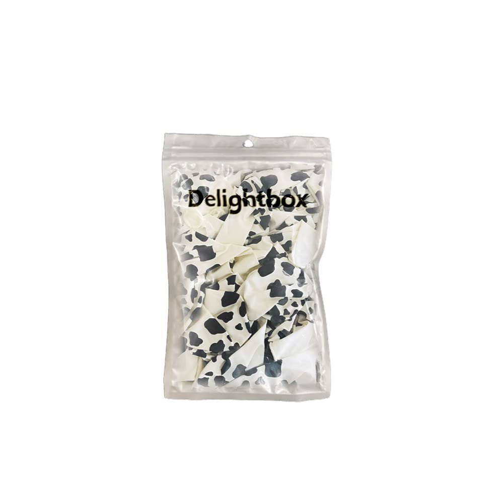 DelightBox Paw Prints-A-Round Biodegradable Latex Balloons, White with Black paw prints All-Around, 11-Inch (12-Units)