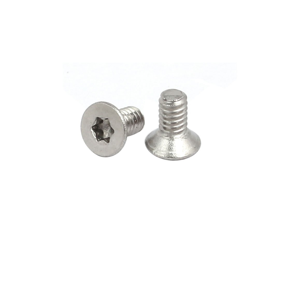 uxcell M2x4mm T6 304 Stainless Steel Flat Torx Head Screw 50pcs