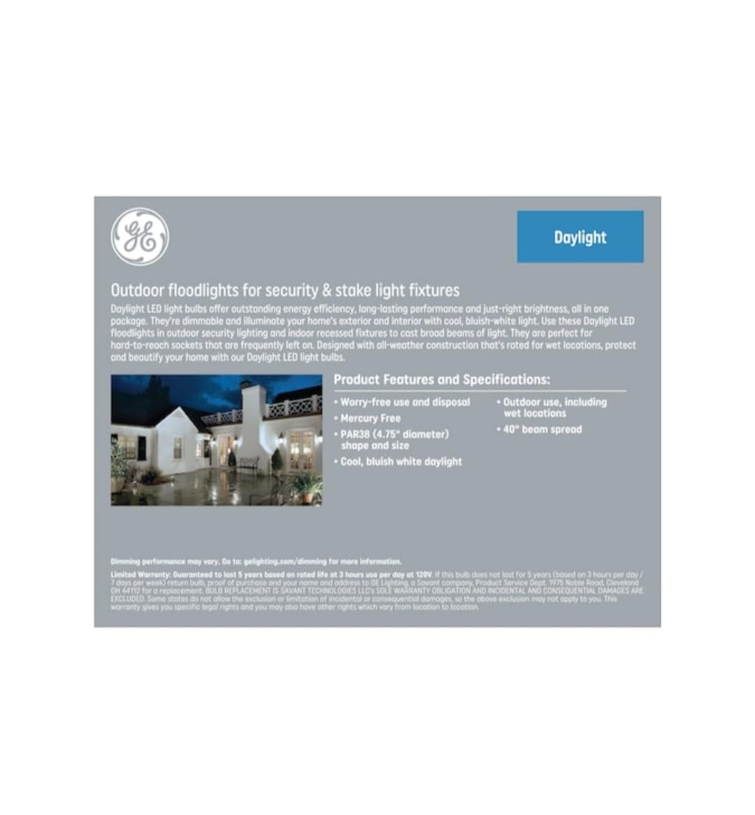 GE Classic 90-Watt EQ LED Par38 Daylight Dimmable Light Bulb (2-Pack)