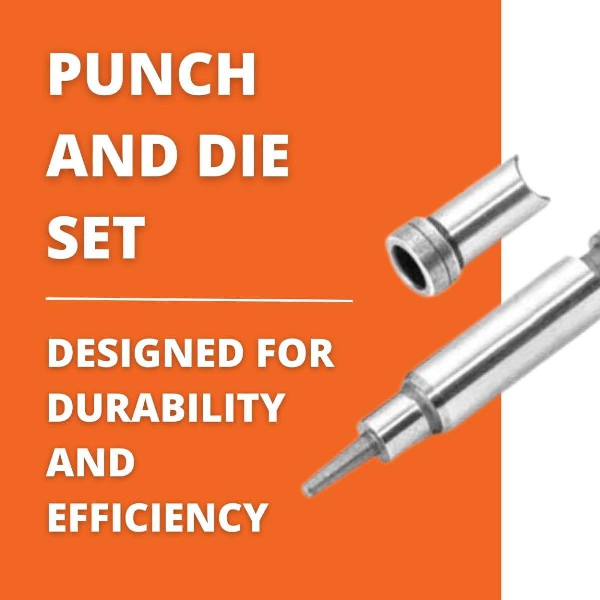 Fein Punch and Die Set for ABLK 18 1.6 E AS Set and BLK 1.6 E Nibblers - Precision Cutting in Various Materials, Durable Hardened Steel Construction, Includes 1 Punch and 1 Die - 63602048013