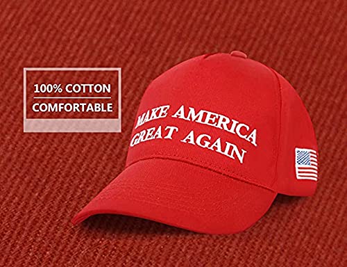 Bestmaple Make America Great Again Hat, 2024 Trump Cotton MAGA Baseball Cap Red