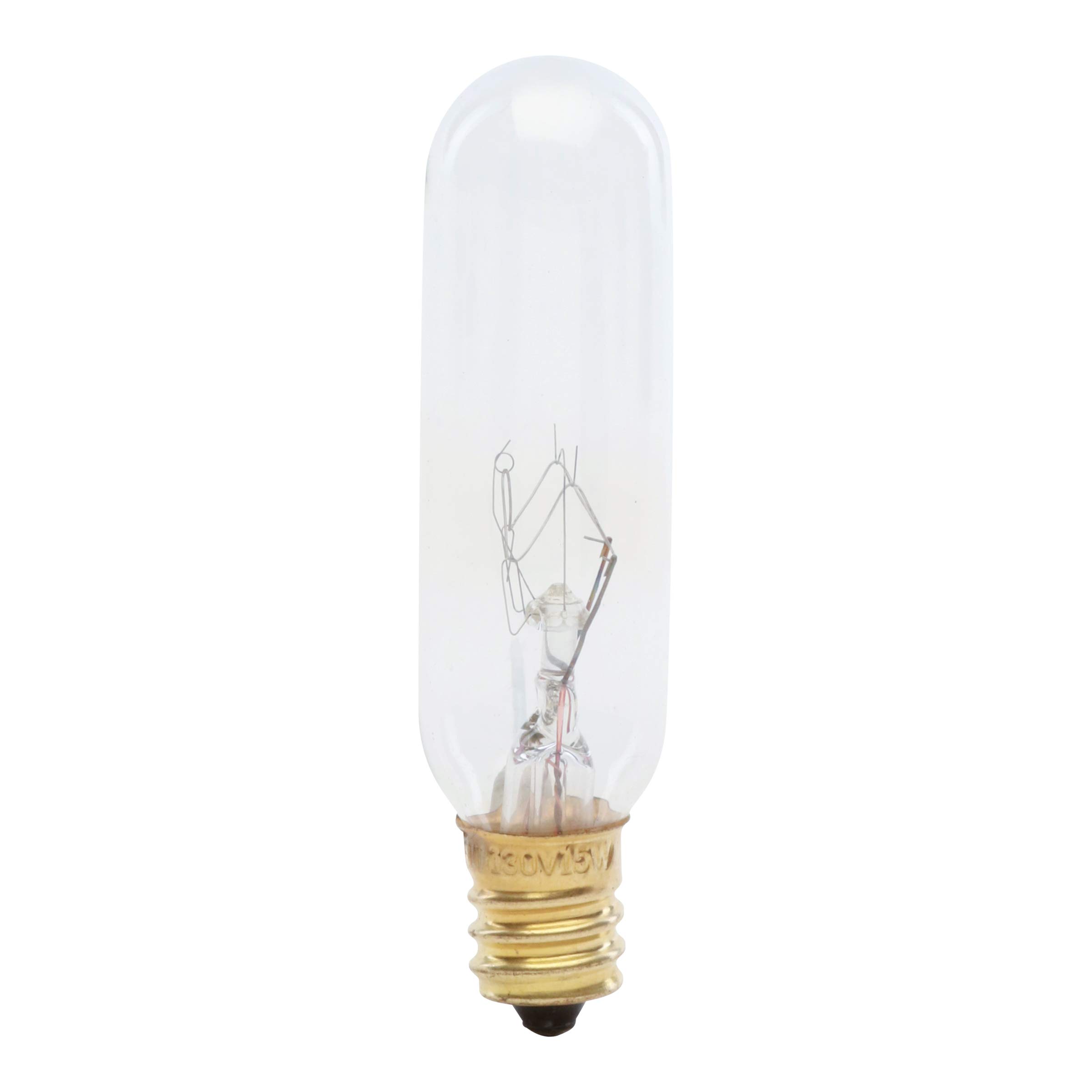 Feit Electric BP15T6-130 15-Watt T6 Tubular Incandescent Bulb with Candelabra Base, Clear, 2.9" L x 0.7" D