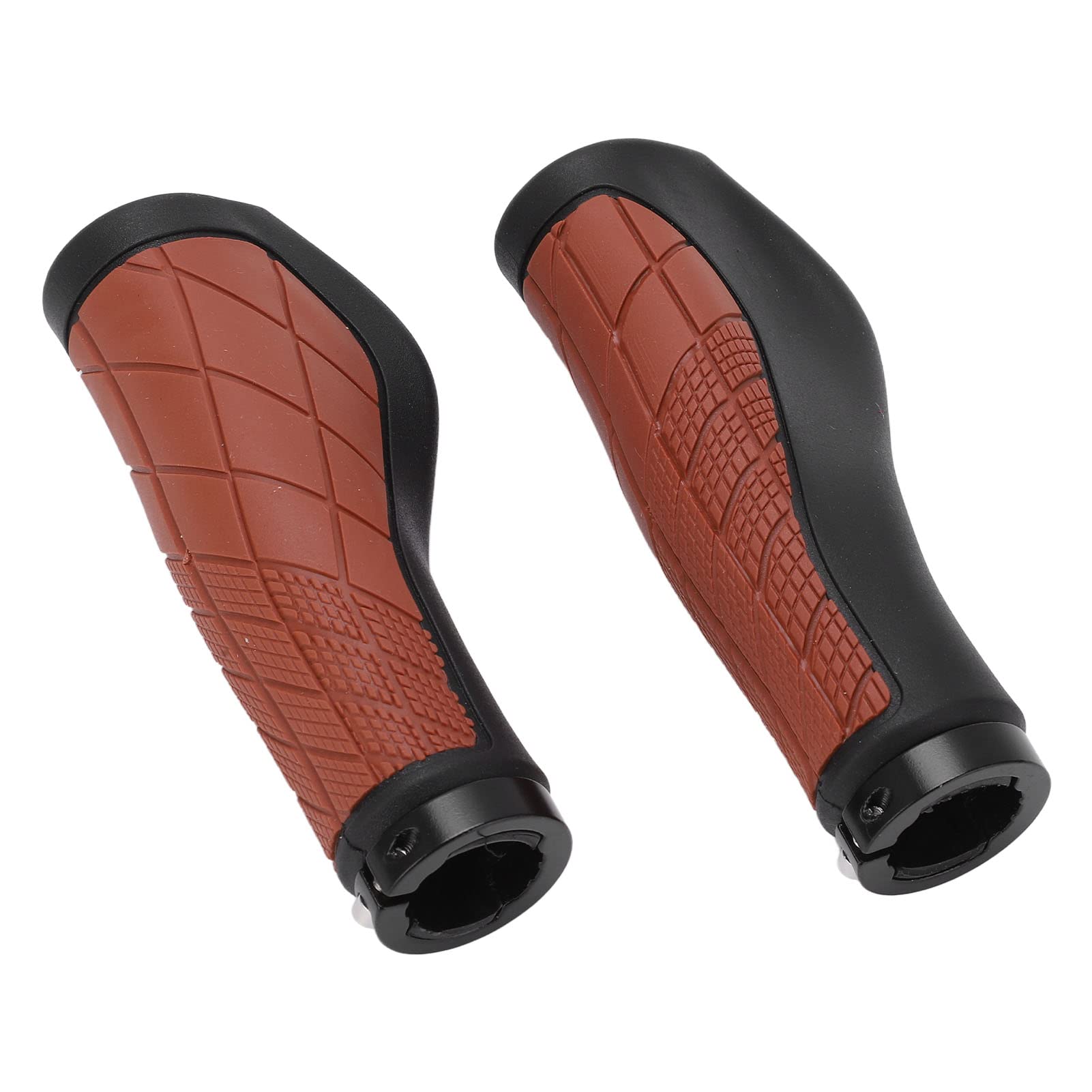 Bike Handlebar Grips Rubber Bicycle Anti Slip Handle Protector Aluminium Alloy Lock On for Mountain Bike Folding Bike Accessory