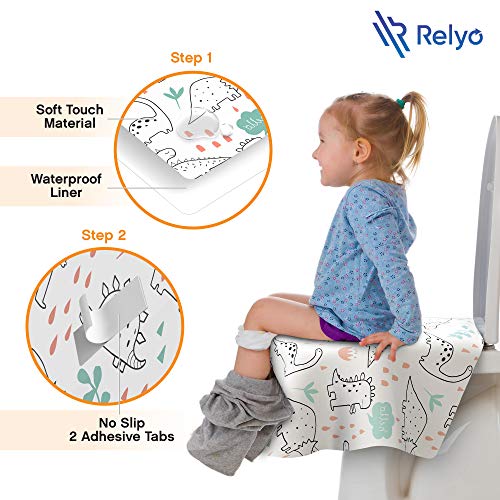 Toilet Seat Covers Disposable - 20 Pack - Waterproof, Ideal for Kids and Adults β Extra Large, Individually Wrapped for Travel, Toddlers Potty Training in Public Restrooms (Dinosaurs, 20)