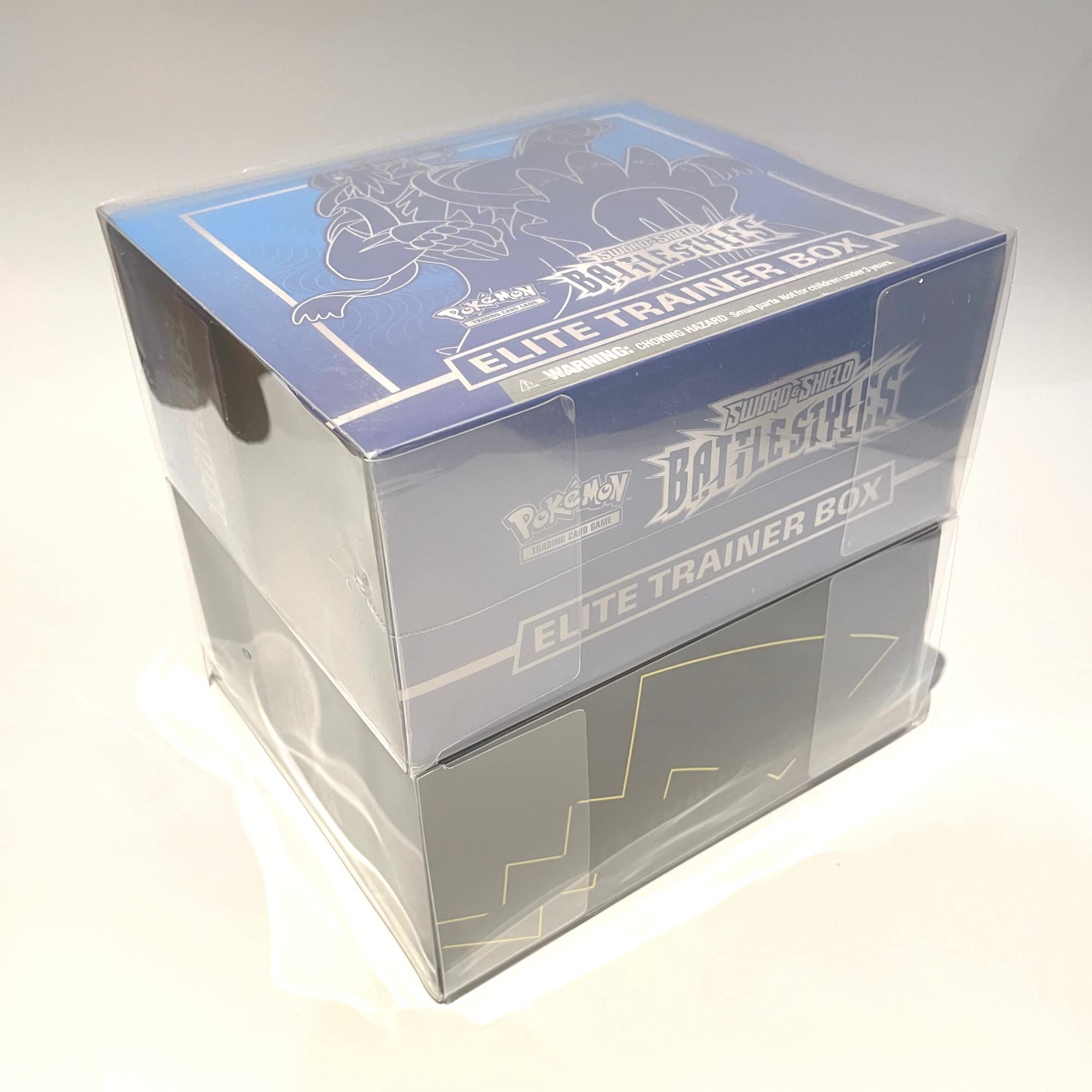Pokemon Case (Elite Trainer) Clear Plastic Display Box for ETB Elite Trainer Box, Convenient, Stackable Storage Solution for Collectors Gifts Pokemon Cards Protector…