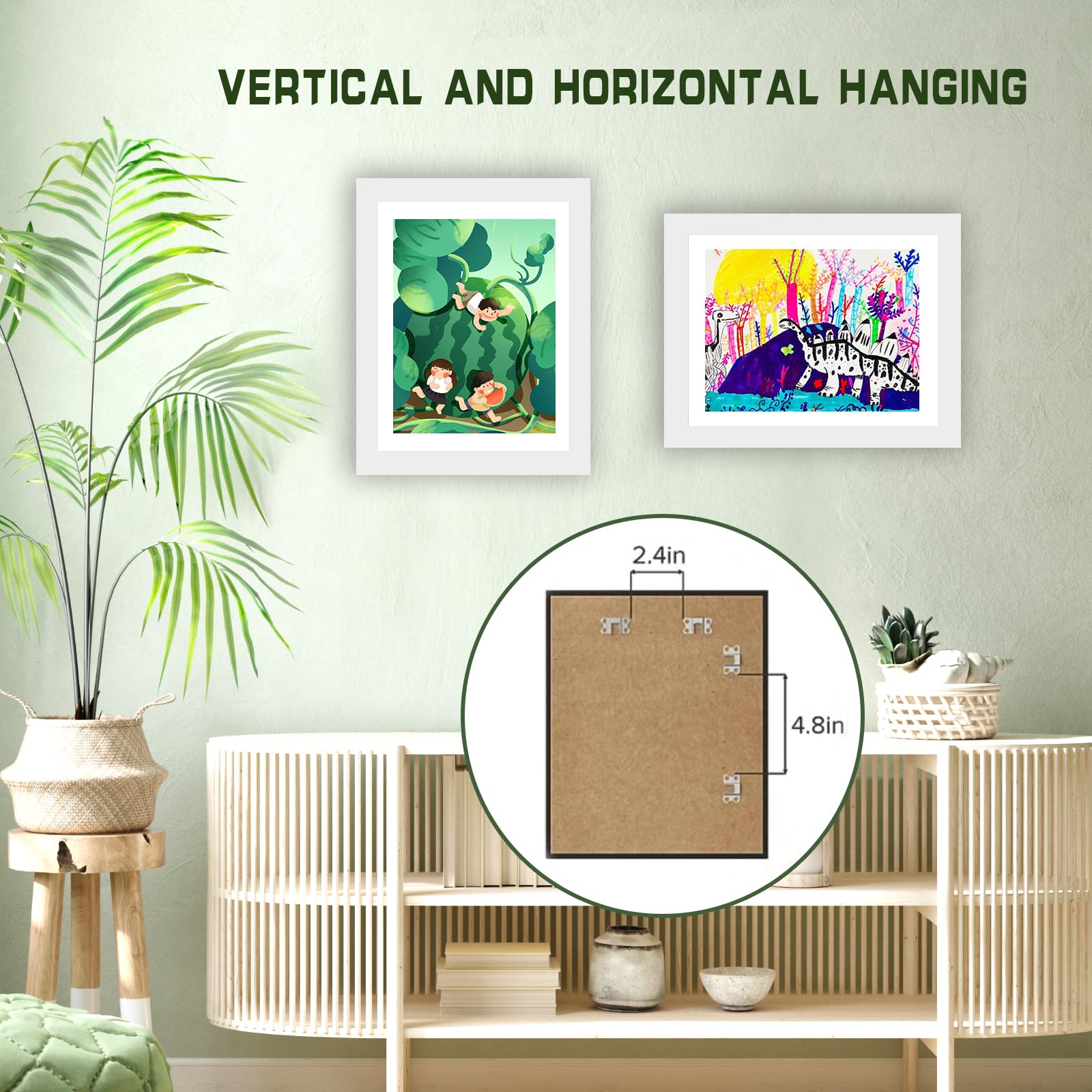 AXEDAES 8.5 x 11 kids Art Frame - Front Opening Storage Kids Artwork Frames, Holds 120 Pcs works,Changeable for Wall and Tabletop,3D Picture, Drawing, Schoolwork, Craft, Portfolio(Black)